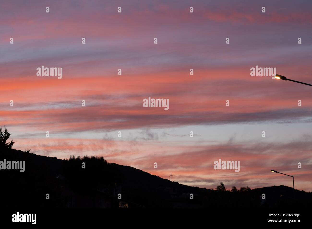 Dramatic sunset landscape at Urla, Izmir, Turkey Stock Photo - Alamy
