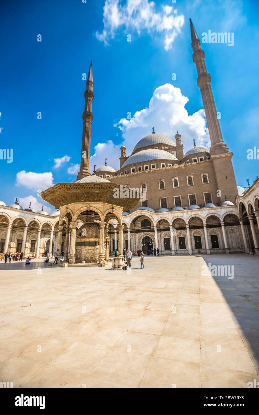 Nice courtyard in Mosque of Muhammad Ali in Cairo Egypt Stock Photo - Alamy
