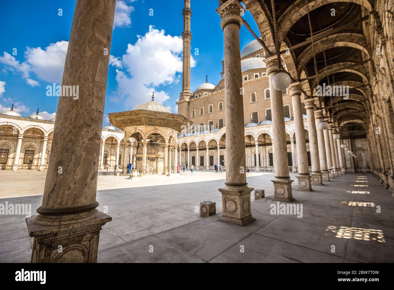 Columns in Mosque of Muhammad Ali in Cairo Egypt Stock Photo - Alamy