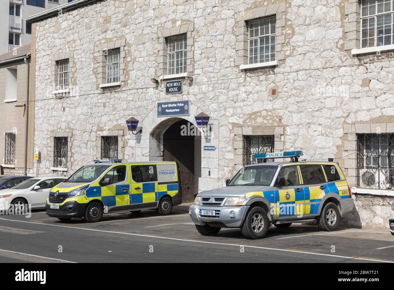 Royal Gibraltar Police Headquarters, New Mole House, Gibraltar Stock ...