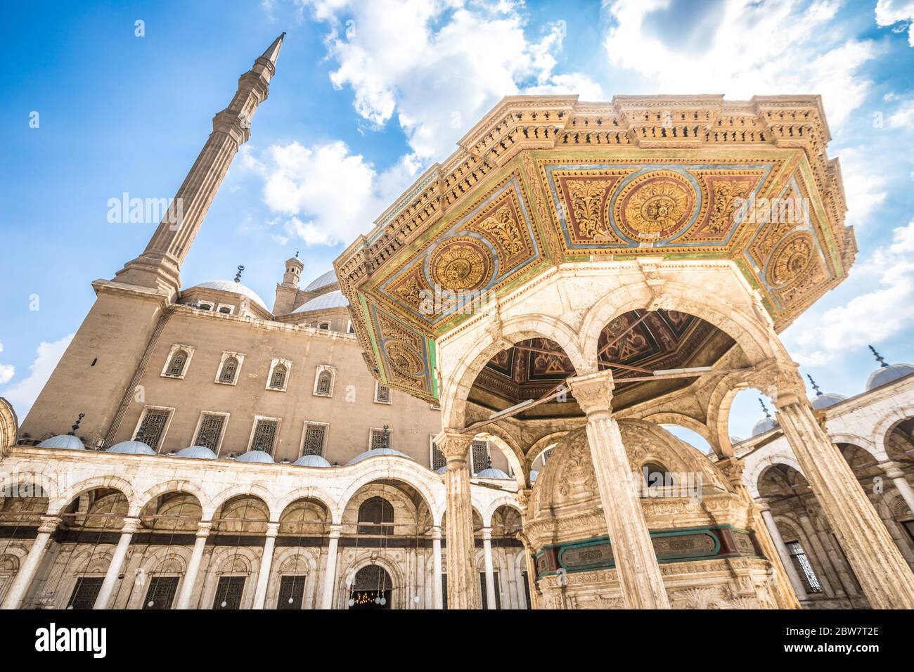 Mosque of Muhammad Ali in Cairo Egypt courtyard Stock Photo - Alamy