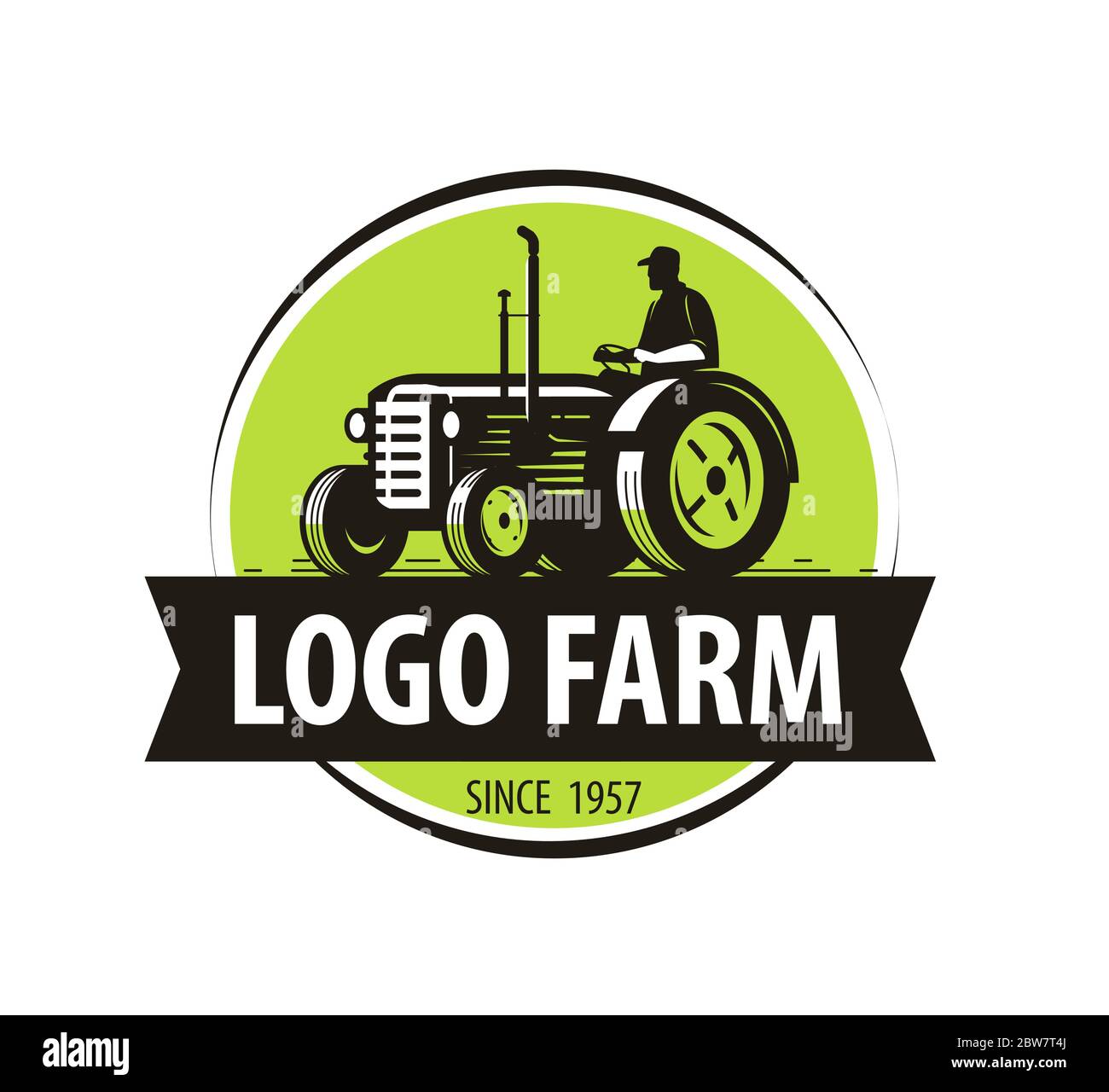 Farm tractor logo. Agriculture, farming vector illustration Stock ...