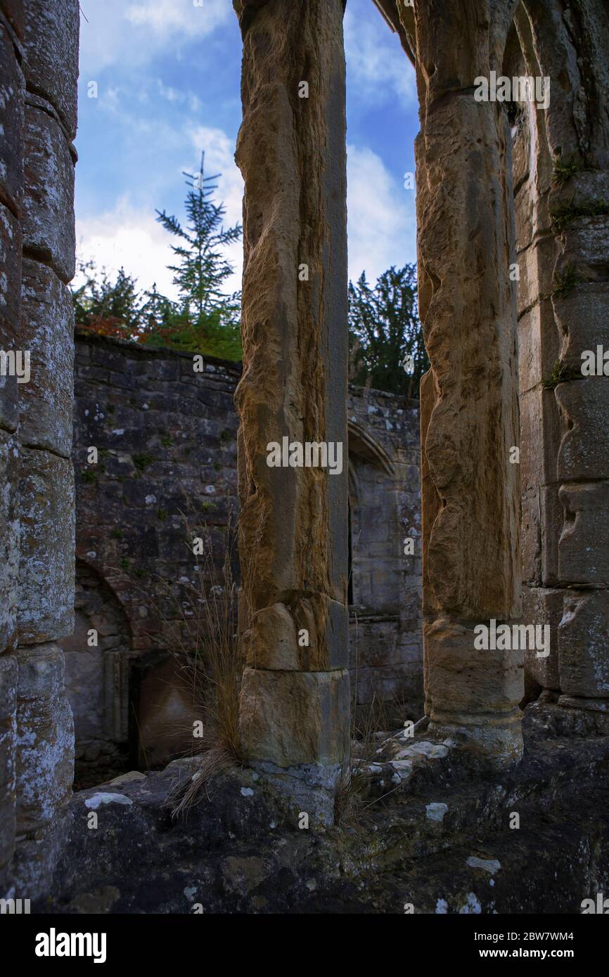The ruins of Old Temple Kirk, Temple, Midlothian, Scotland Stock Photo ...