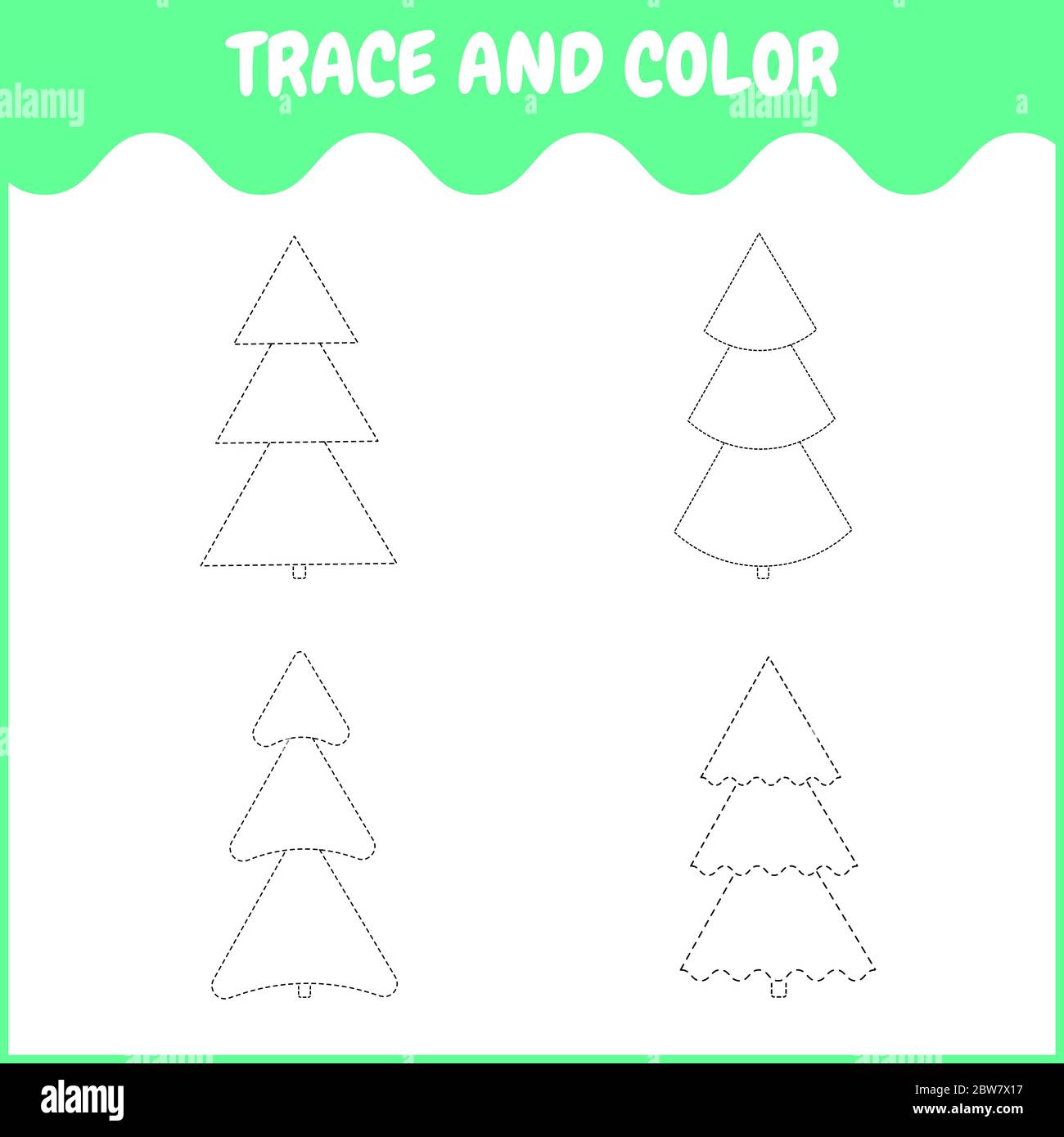 Trace and color. Game for kids Stock Vector Image & Art - Alamy
