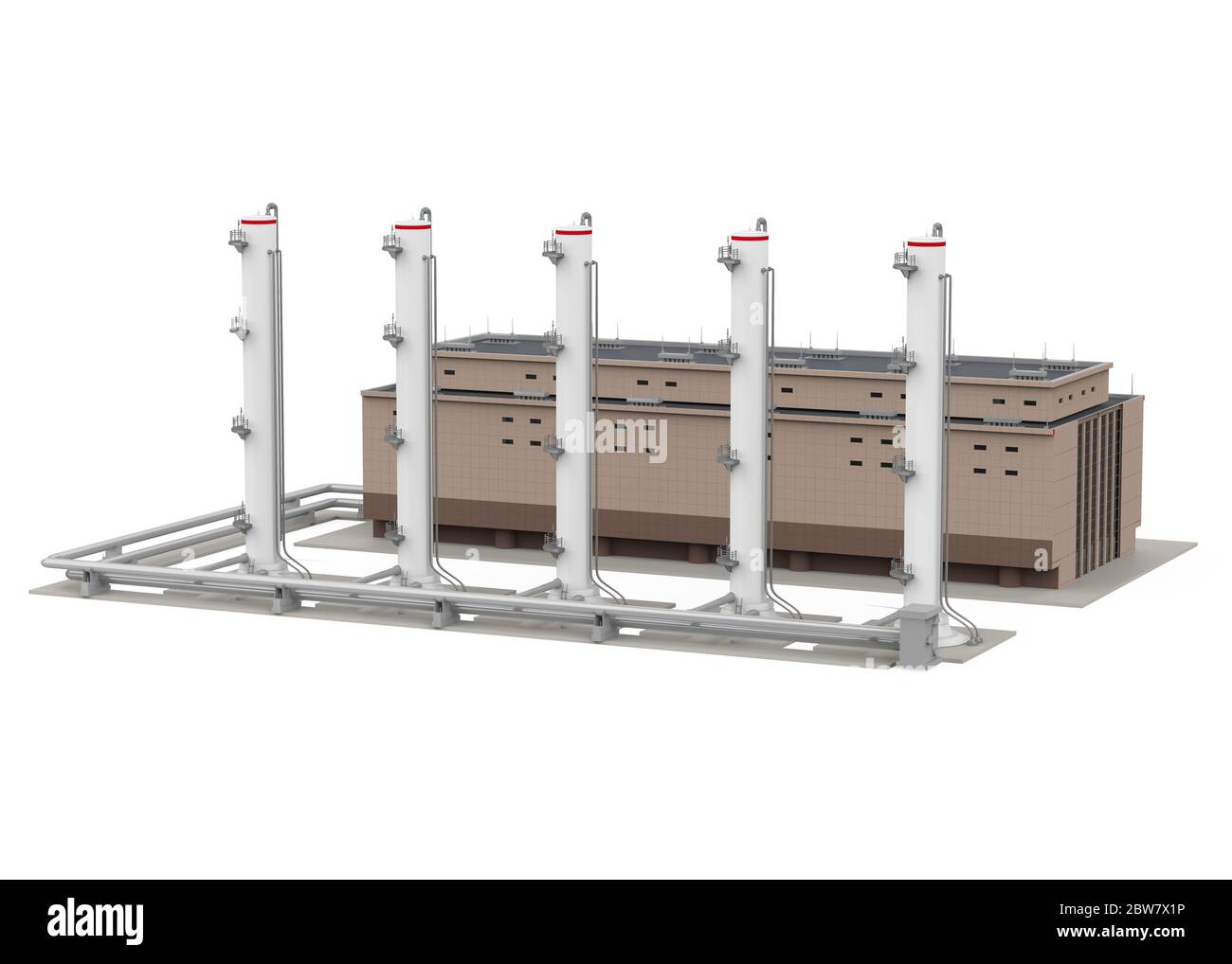 Industrial Factory Building Isolated Stock Photo - Alamy