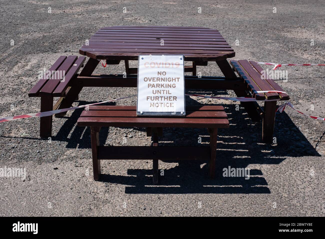30th May, 2020 during the covid 19 pandemic signage advises visitors in ...