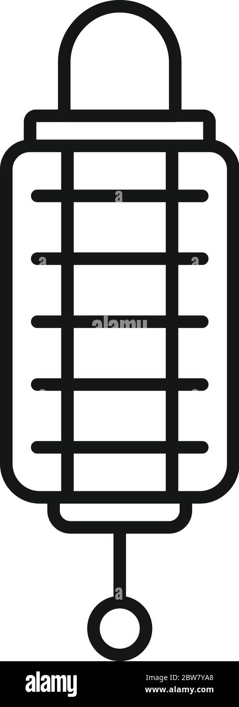 Japanese lantern icon. Outline japanese lantern vector icon for web ...