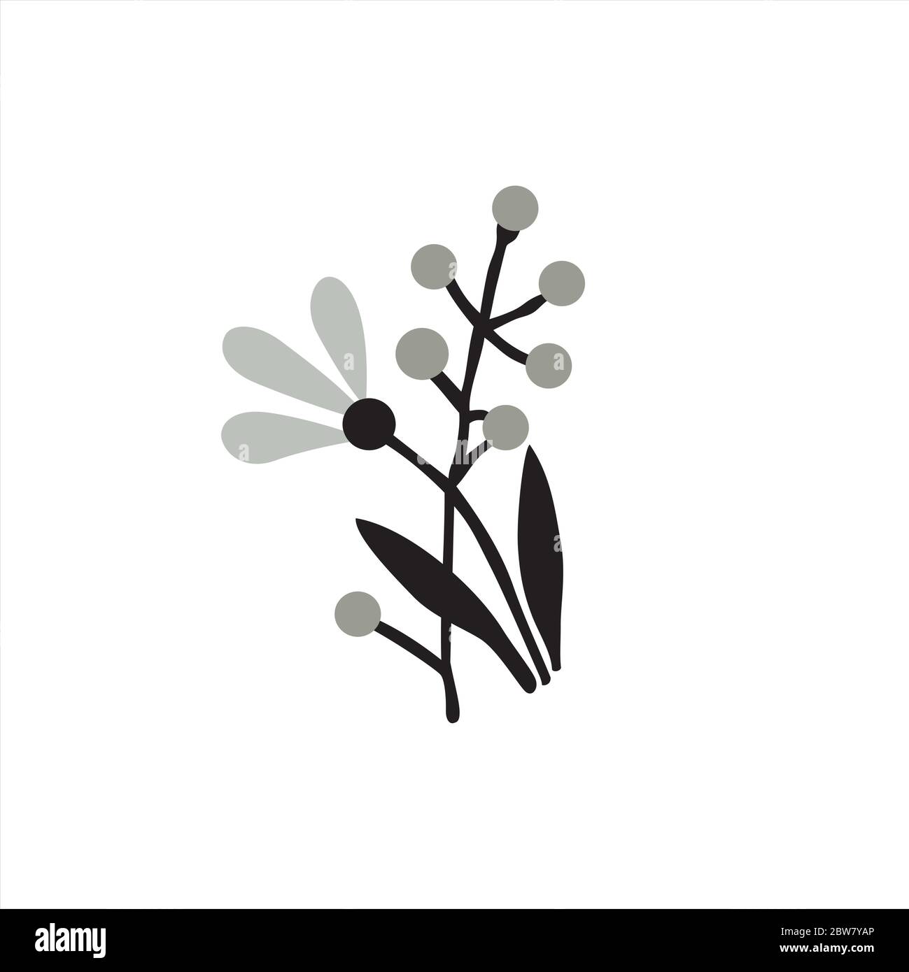 Two crossed flowers Stock Vector Images - Alamy