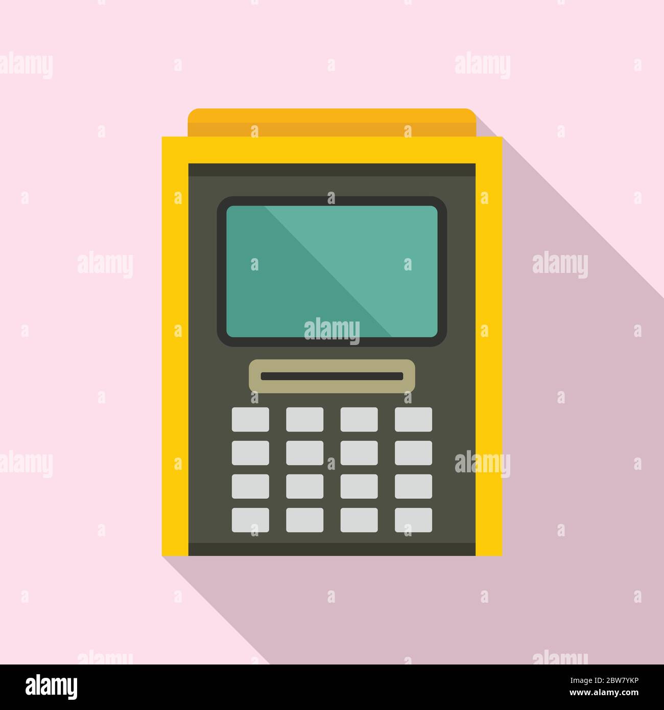 Atm cash debit icon. Flat illustration of atm cash debit vector icon ...