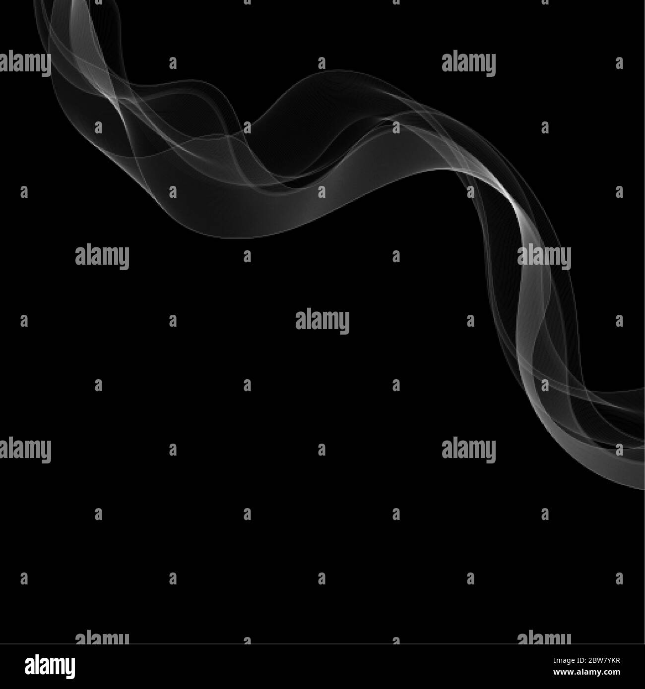 white smoke wave. abstract vector lines Stock Vector Image & Art - Alamy
