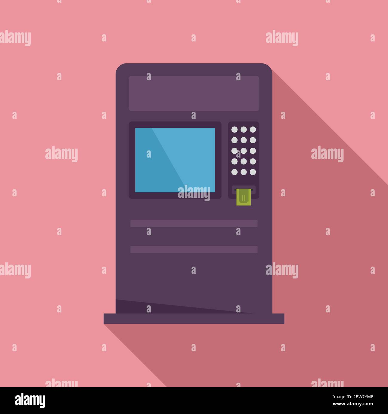Cash atm icon. Flat illustration of cash atm vector icon for web design ...