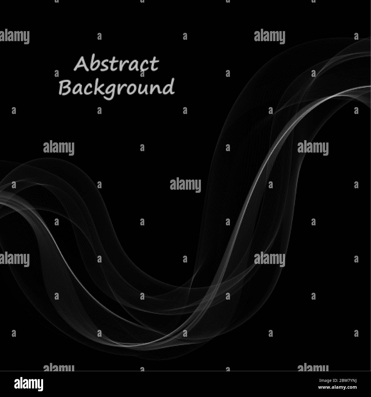 abstract vector wsve on black background Stock Vector Image & Art - Alamy