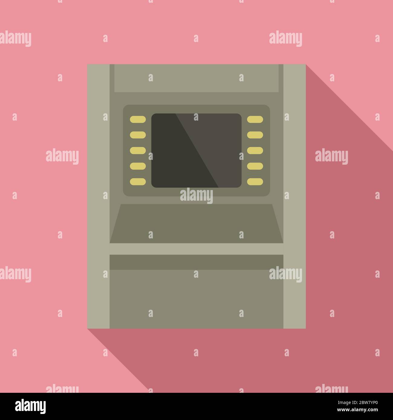 Atm modern chip icon. Flat illustration of atm modern chip vector icon ...