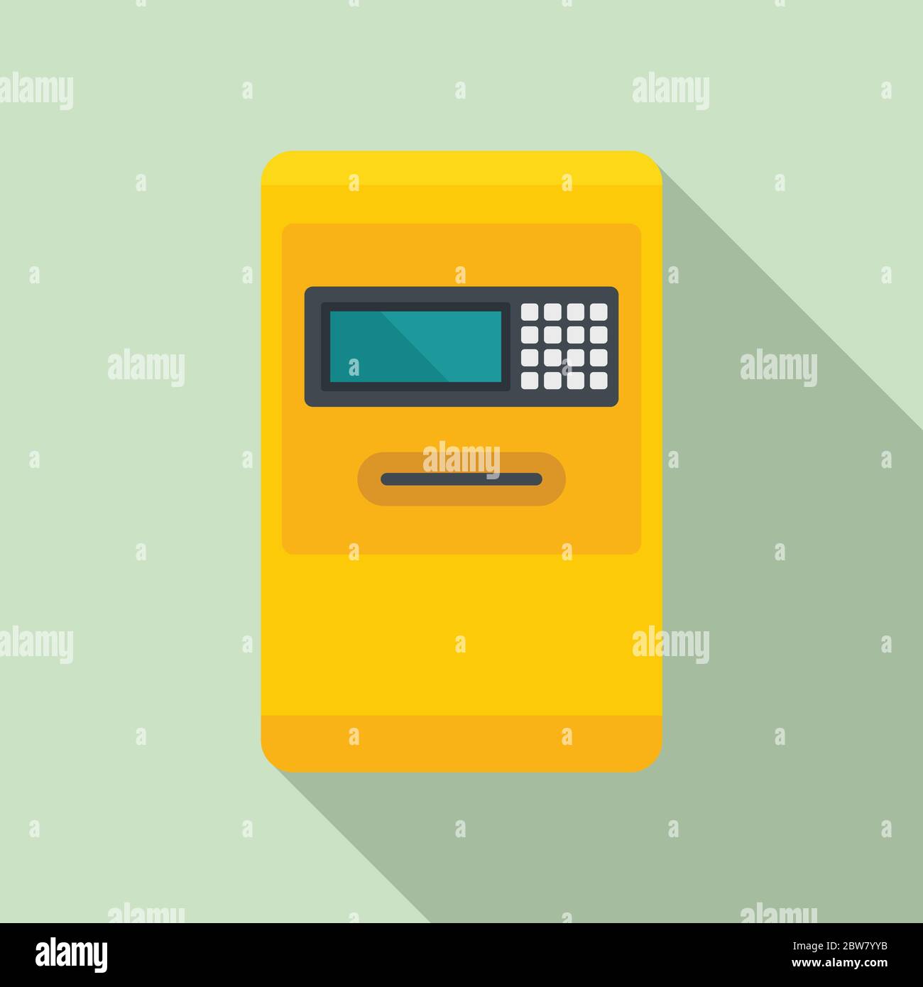 Airport atm machine icon. Flat illustration of airport atm machine ...