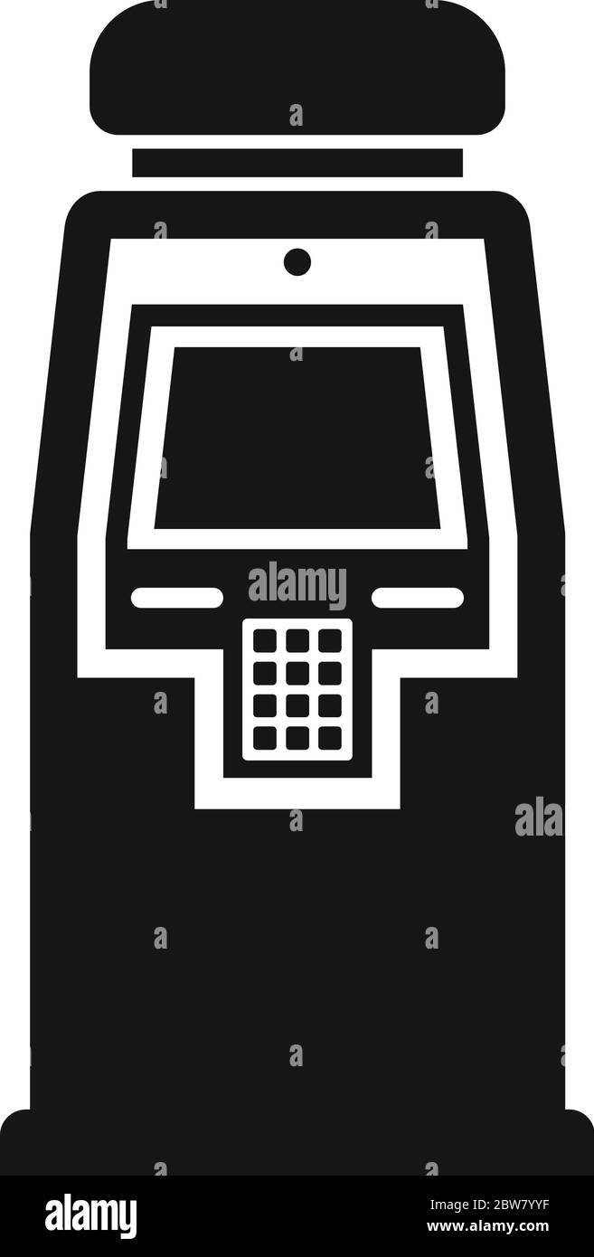 Atm machine icon. Simple illustration of atm machine vector icon for ...