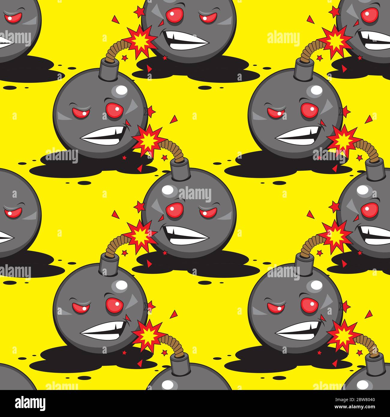 Cartoon bomb face hi-res stock photography and images - Alamy