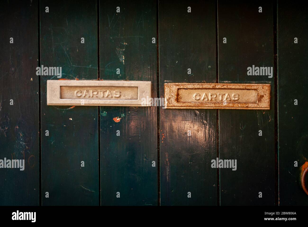 Every door has a special and unique letterbox in Porto, Portugal Stock ...