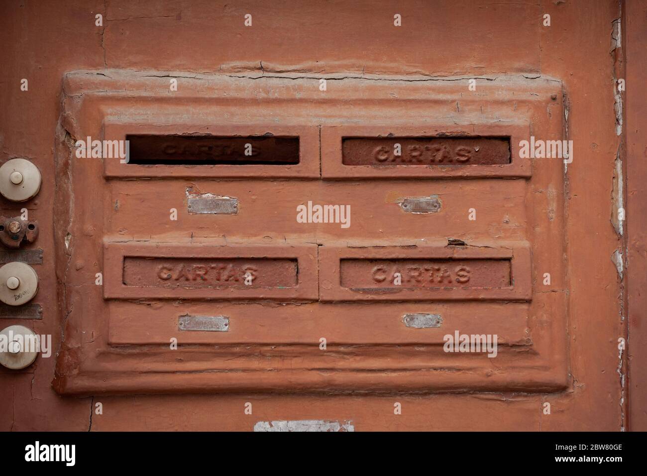 Every door has a special and unique letterbox in Porto, Portugal Stock ...