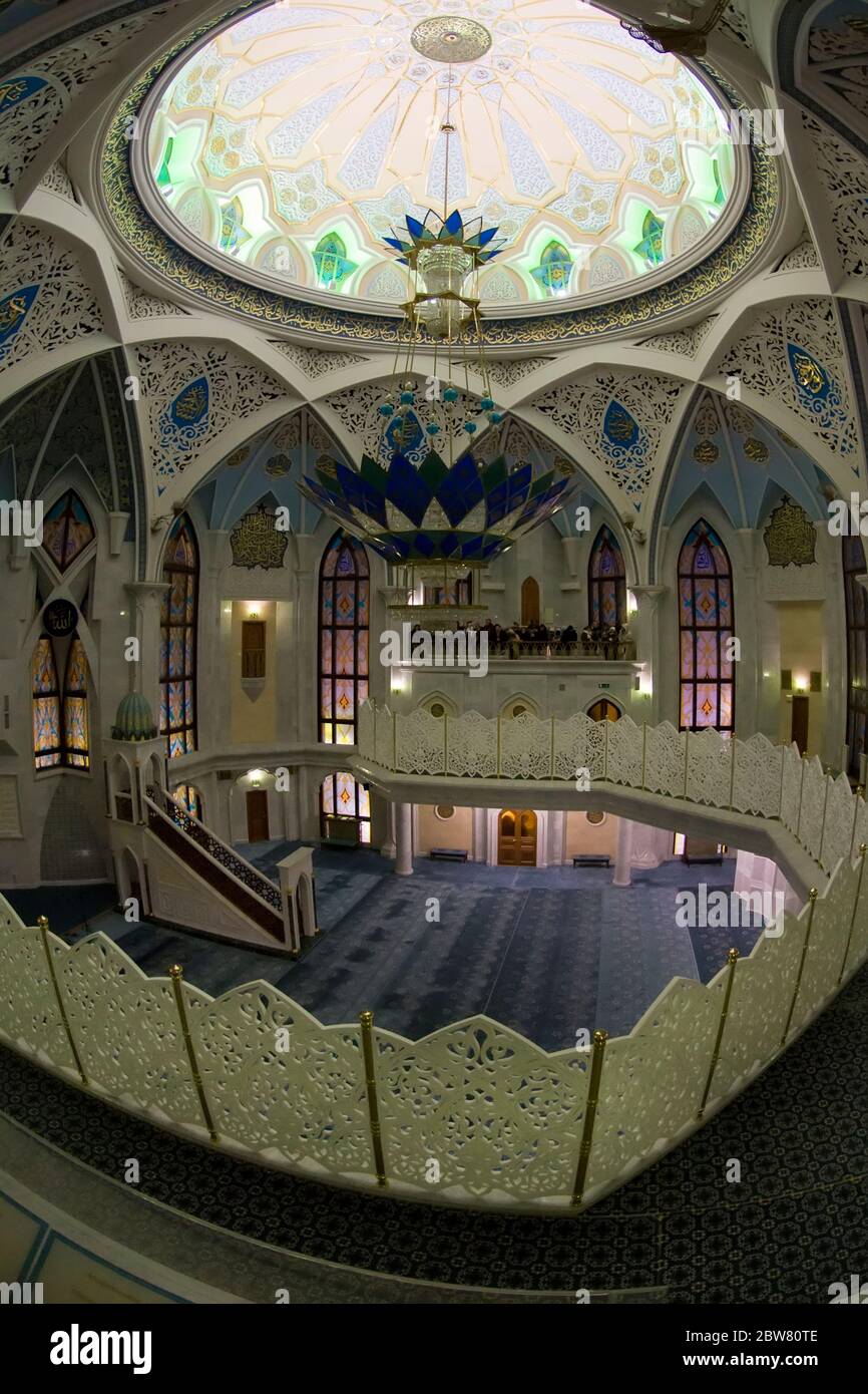 KAZAN, RUSSIA - JANUARY 3 2020: Interior of the Kul-Sharif Cathedral ...