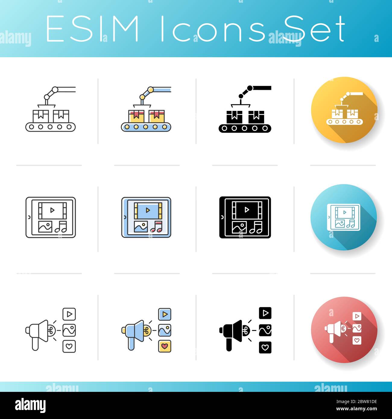 Social media shop icons set Stock Vector Image & Art - Alamy