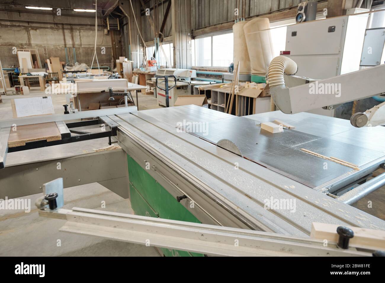 Huge industrial machine or working equipment for furniture production ...