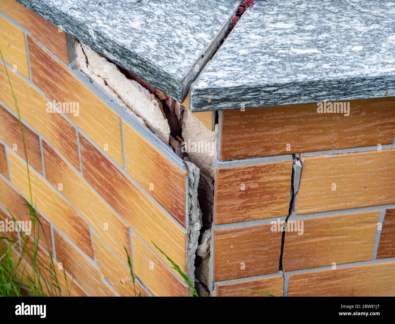 Construction damage on a terrace at the house Stock Photo - Alamy