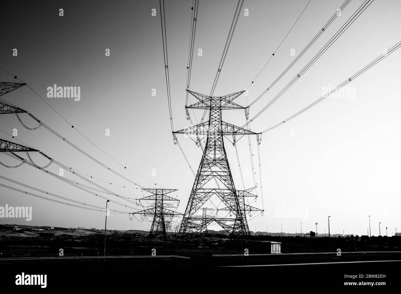 Dubai power lines hi-res stock photography and images - Alamy