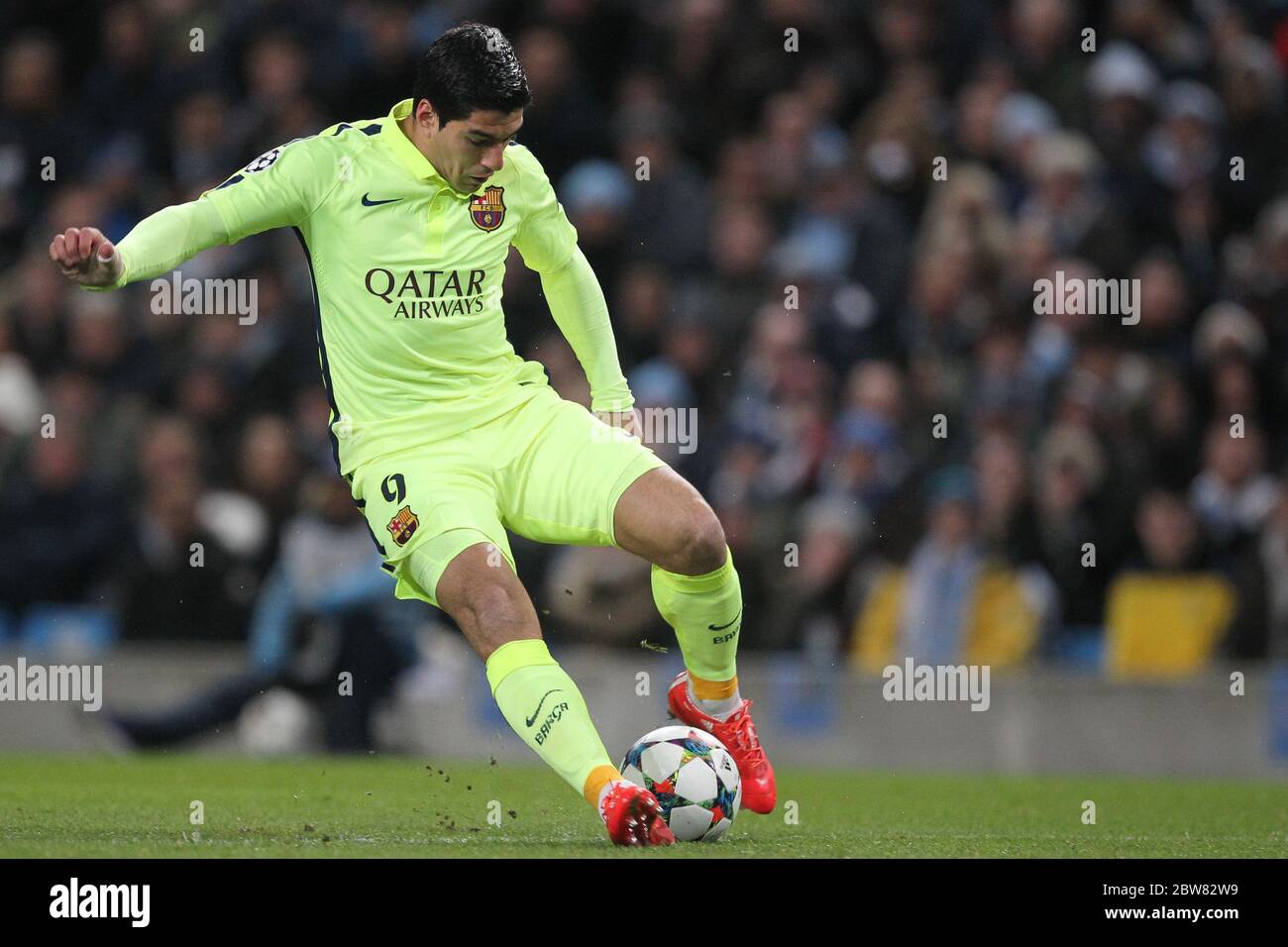 MANCHESTER, ENGLAND - Luis Suarez of Barcelona during the UEFA ...