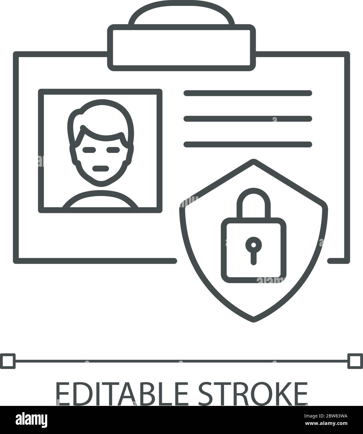 Id card icon Black and White Stock Photos & Images - Alamy