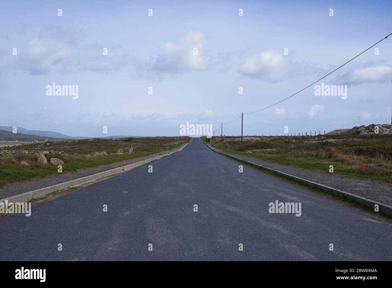 Empty straight road Stock Photo - Alamy