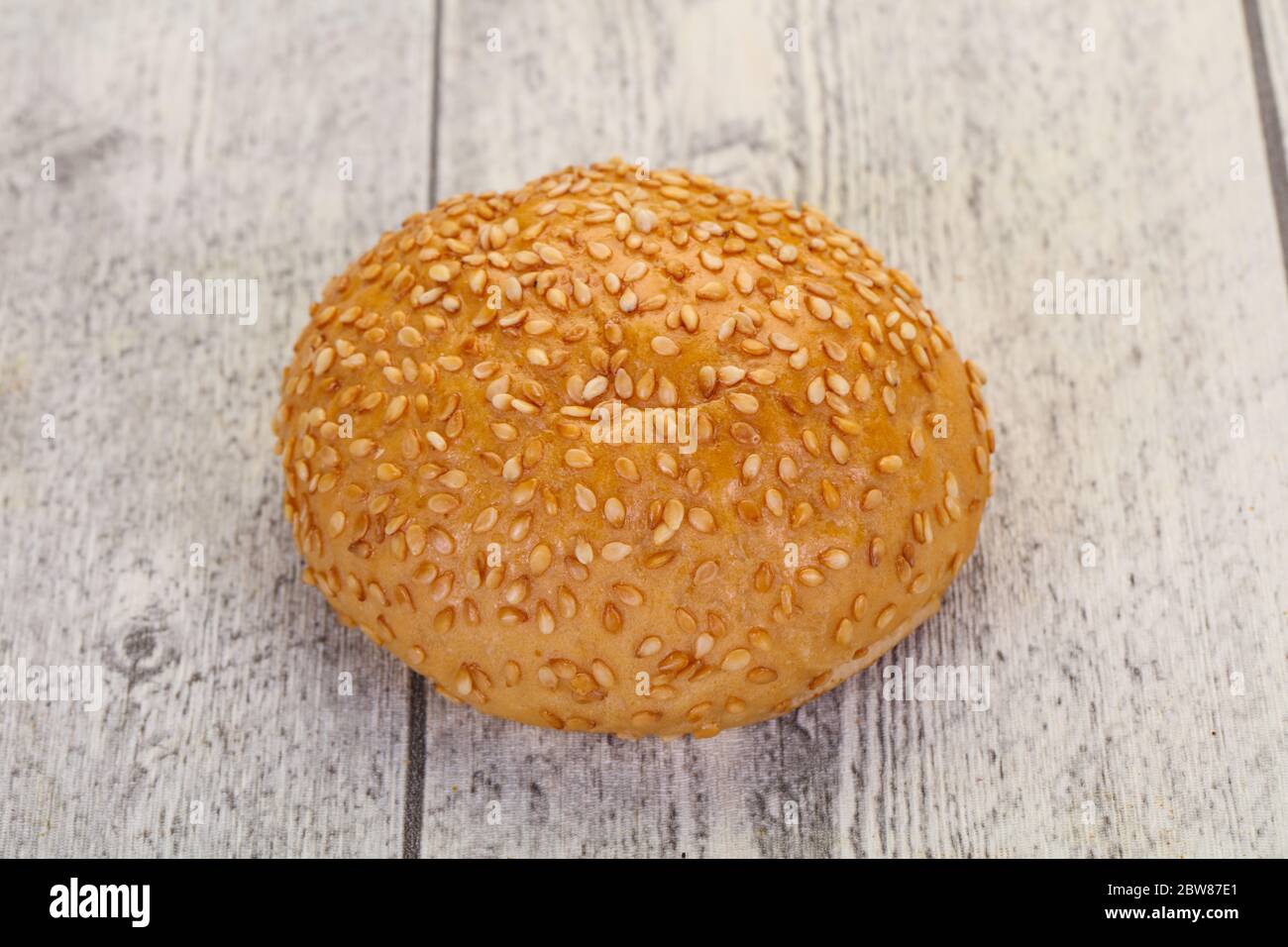 Fresh hot Bun for burger Stock Photo - Alamy