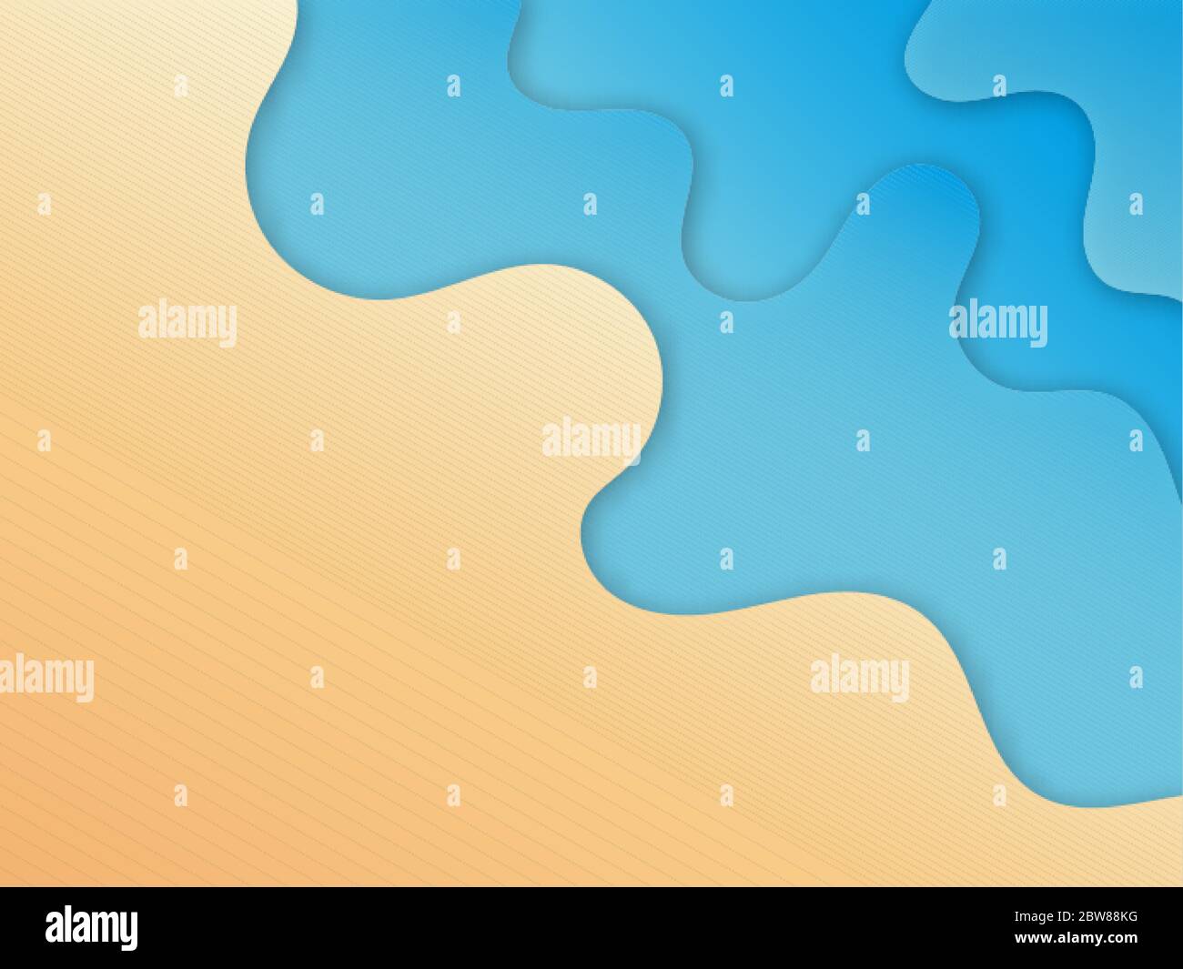 Beautiful retro wave design with blue and beige colors. liquid figures ...