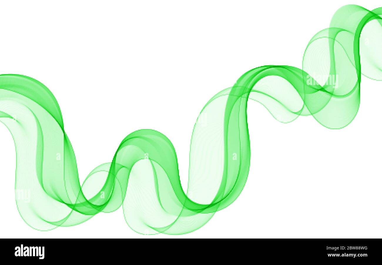 Abstract illustration vector green wave background Stock Vector Image ...