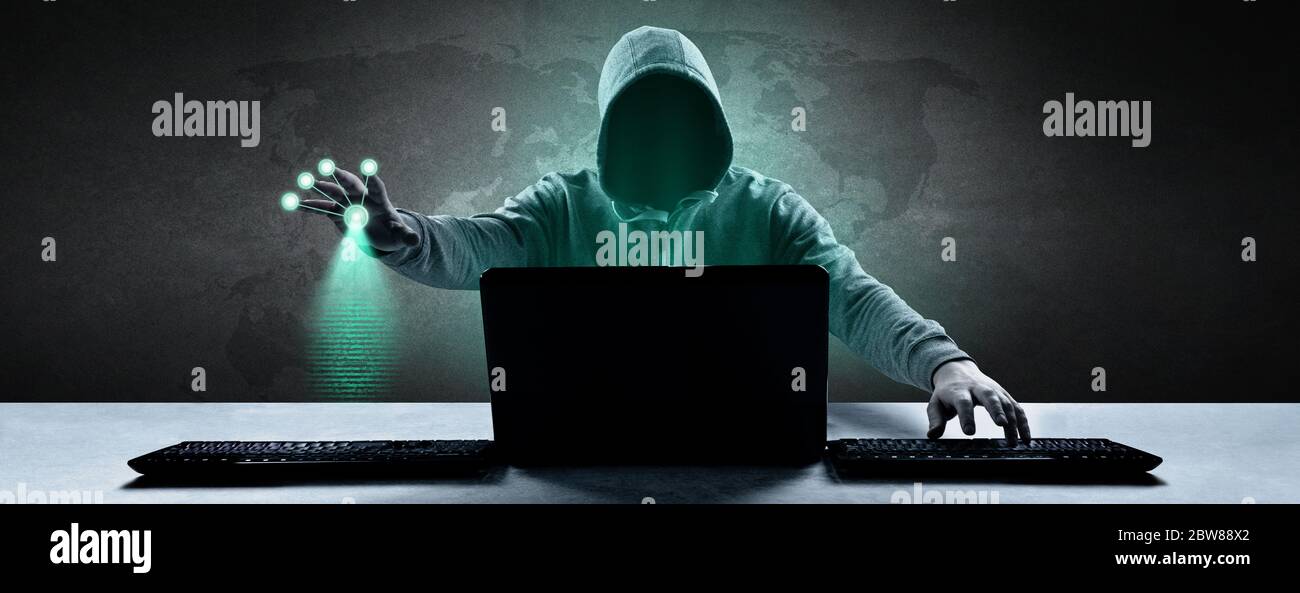 Hacker prints a code on a laptop keyboard to break into a cyberspace ...