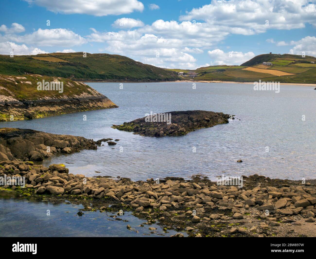 Landscape beach surrounded hills hi-res stock photography and images ...