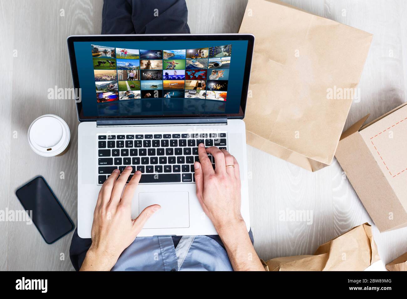 Man switching tv channels night hi-res stock photography and images - Alamy