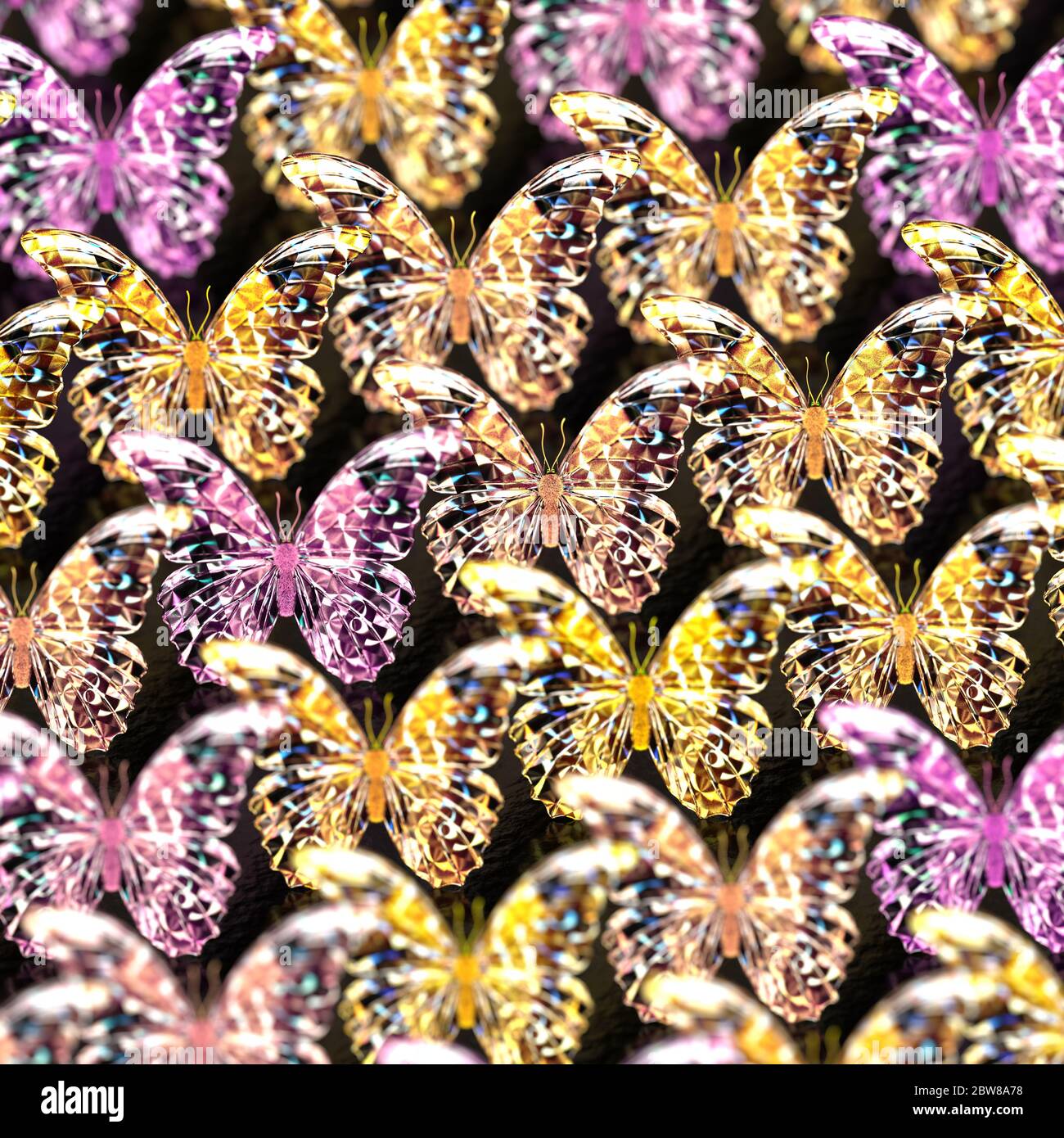 Shiny metallic butterflies hi-res stock photography and images - Alamy