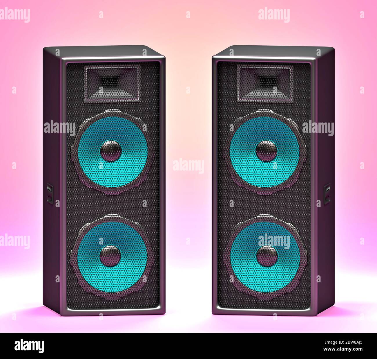 Design sound system on pink background Stock Photo - Alamy