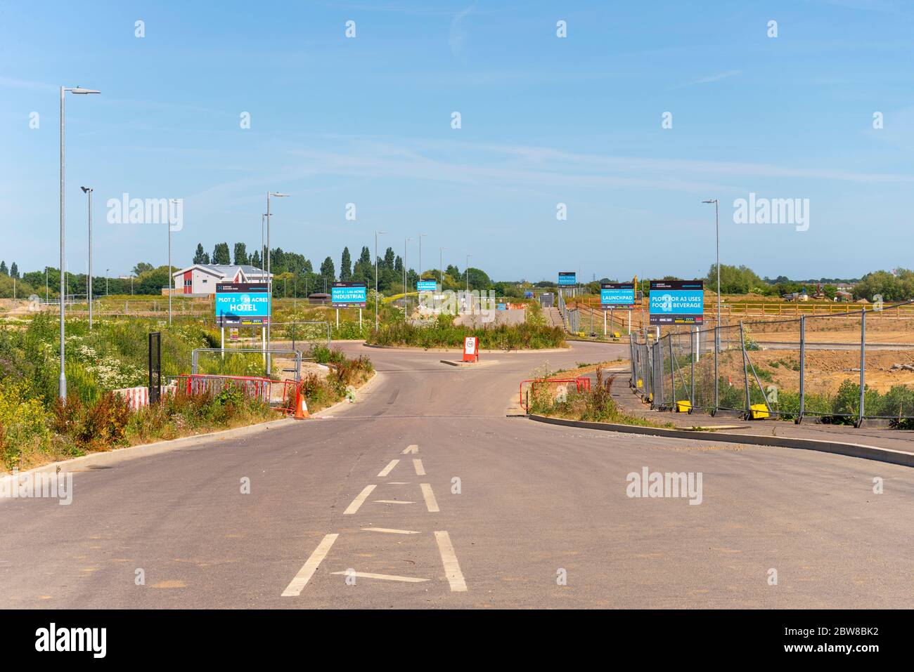 Plot hoarding signs at London Southend Airport, Airport Business Park ...