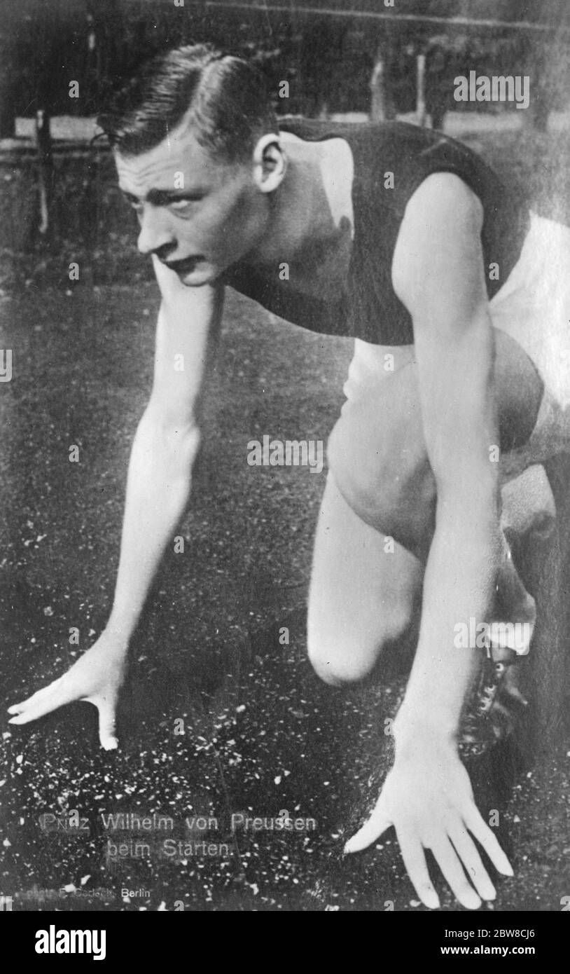Germany ' s most popular Royalty on the running track . Prince Wilhelm ...