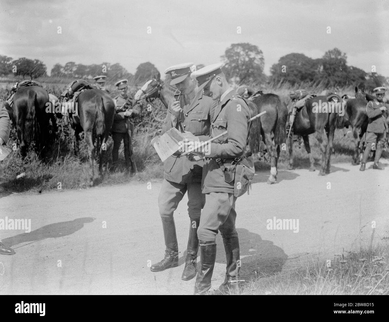 Military operations at Fox Hills , Aldershot . Prince Henry enjoying a ...