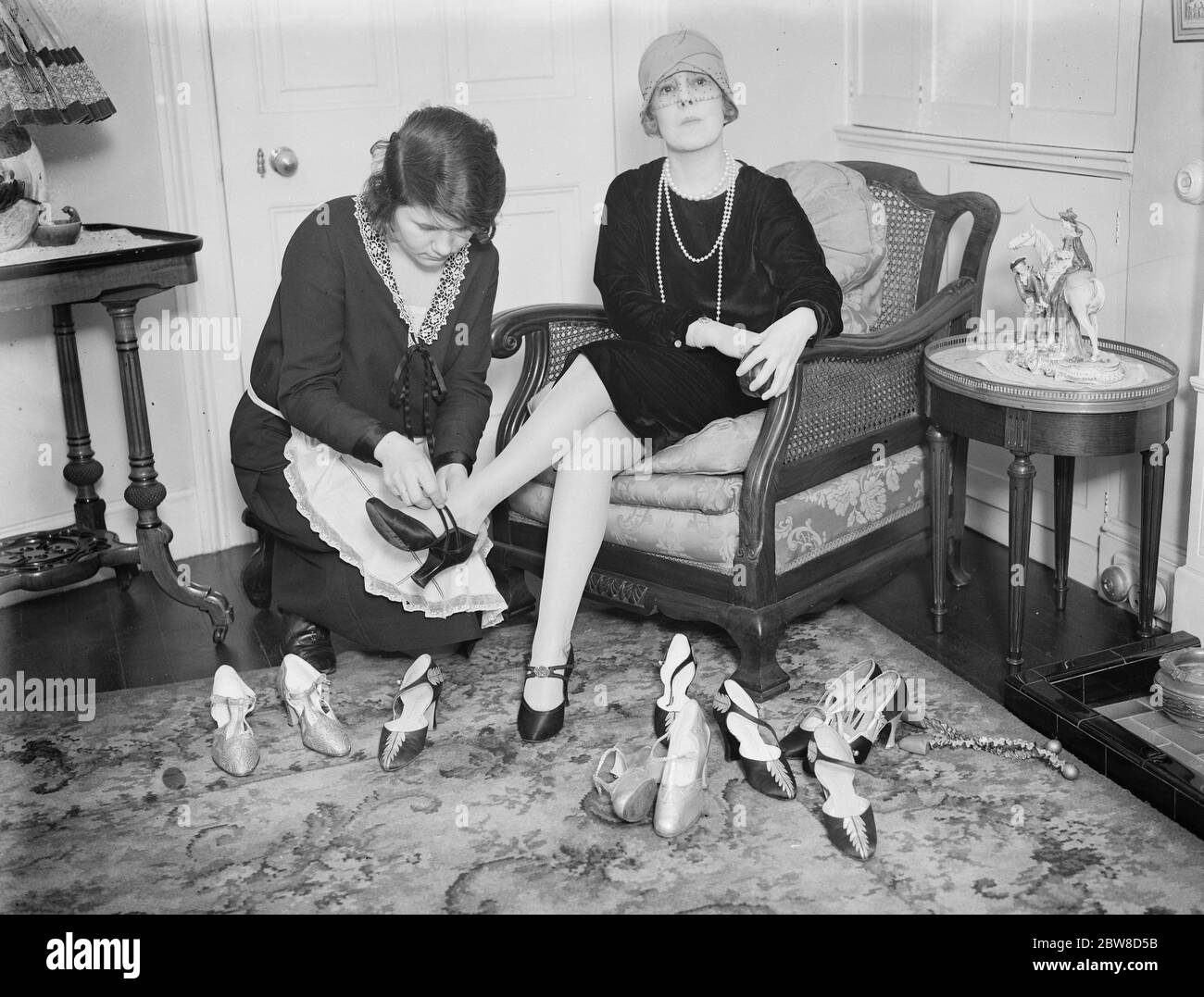 Lady s shoes Black and White Stock Photos & Images - Alamy