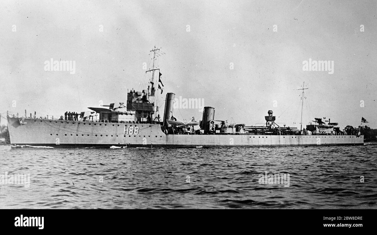 HMS Wakeful , ( H 88 ) a W-class destroyer . May 1929 Stock Photo - Alamy