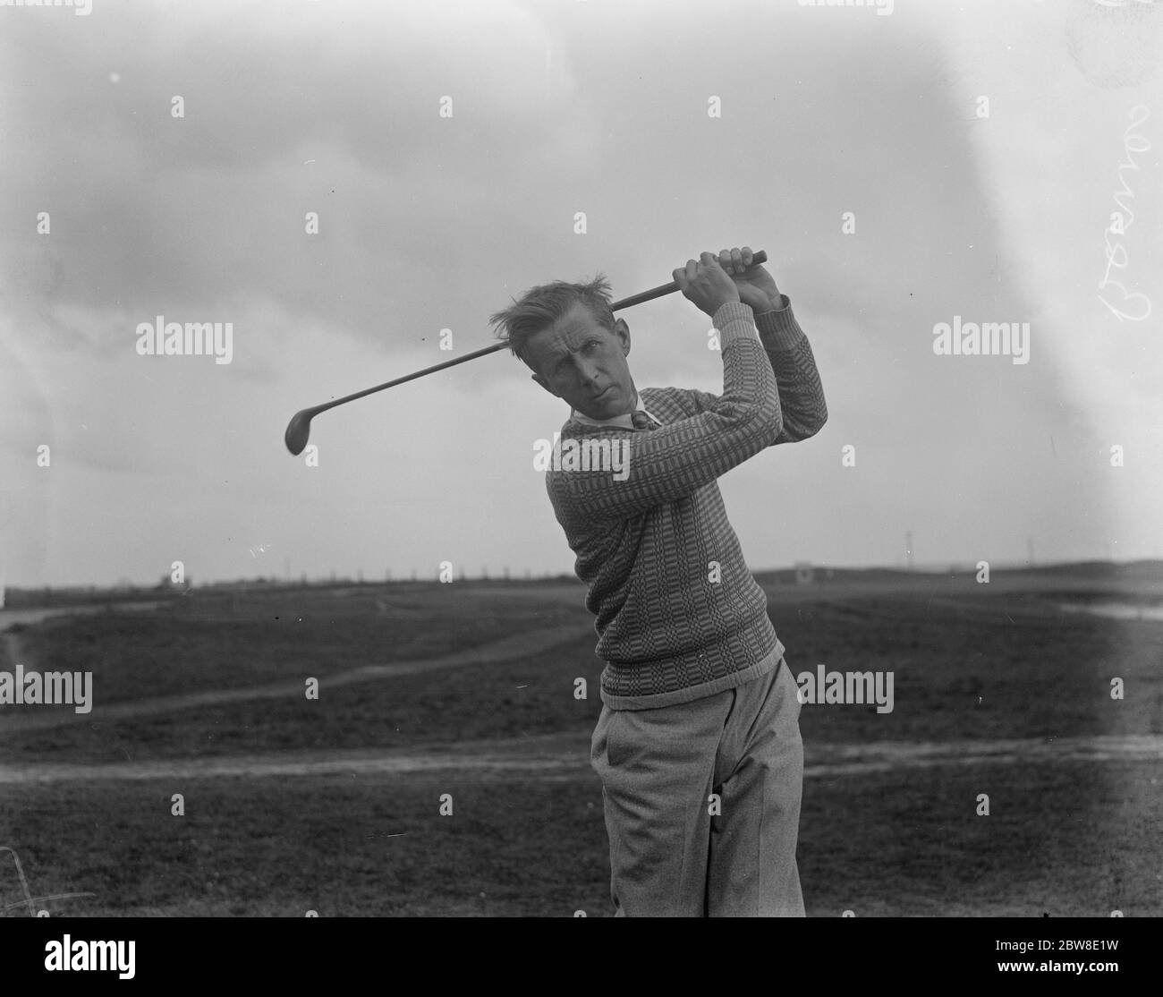 Golf Championship at Sandwich , Kent . Jim Barnes . 10 May 1928 Stock ...