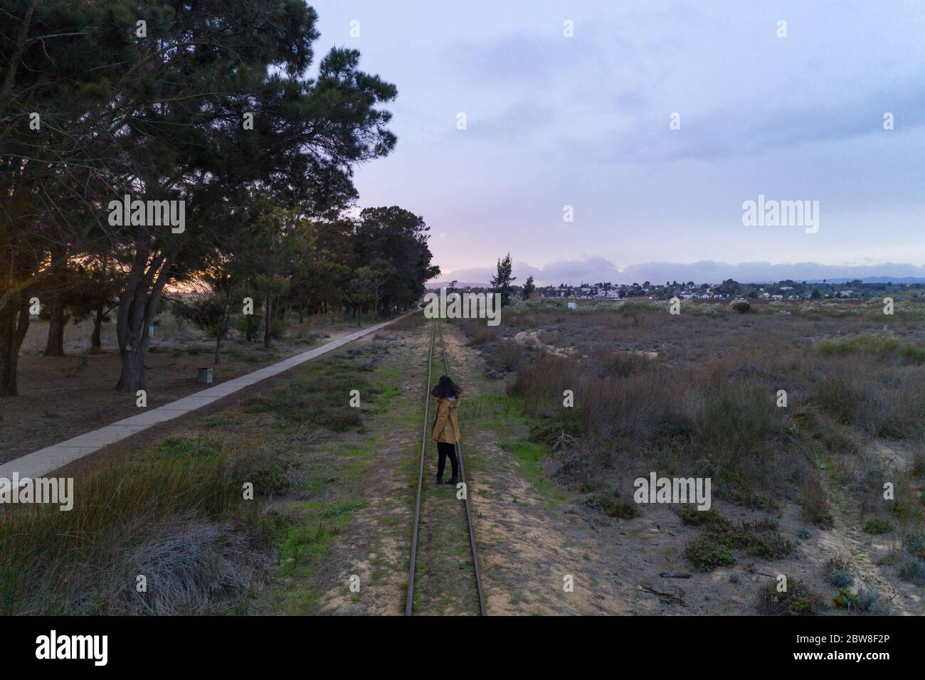 Rail track top down hi-res stock photography and images - Alamy