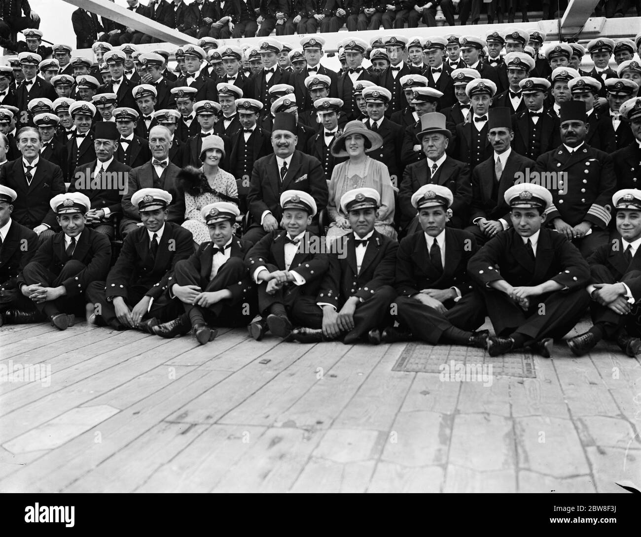 King of Egypt visits HMS Worcester training ship at Greenhithe . King ...