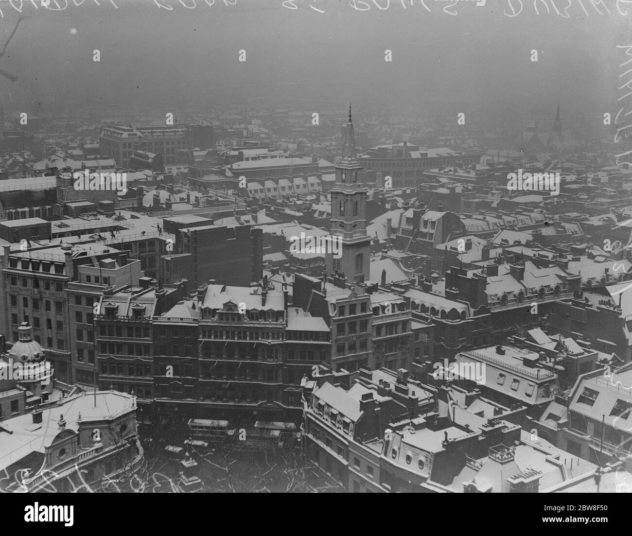 London weather snow in march Black and White Stock Photos & Images - Alamy