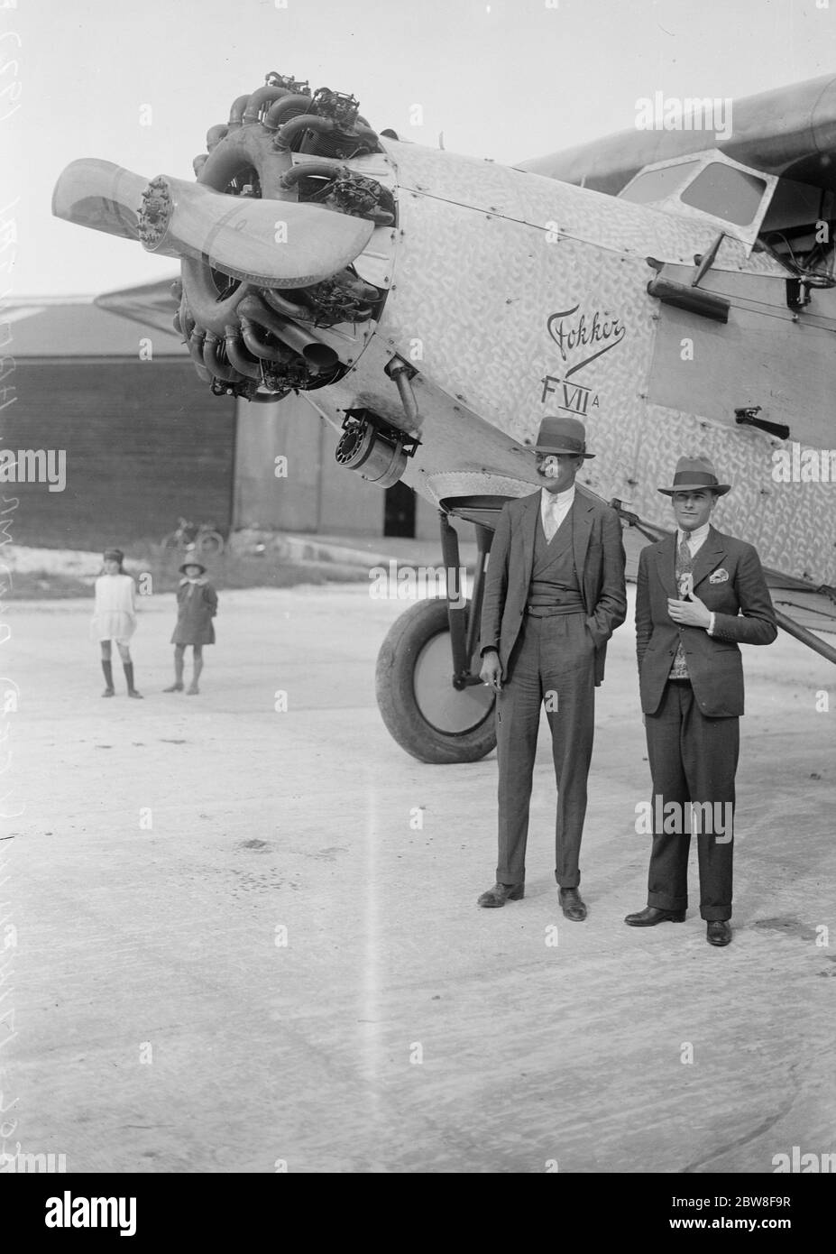 British Atlantic flight attempt . The St Raphael arrives at Upavon ...
