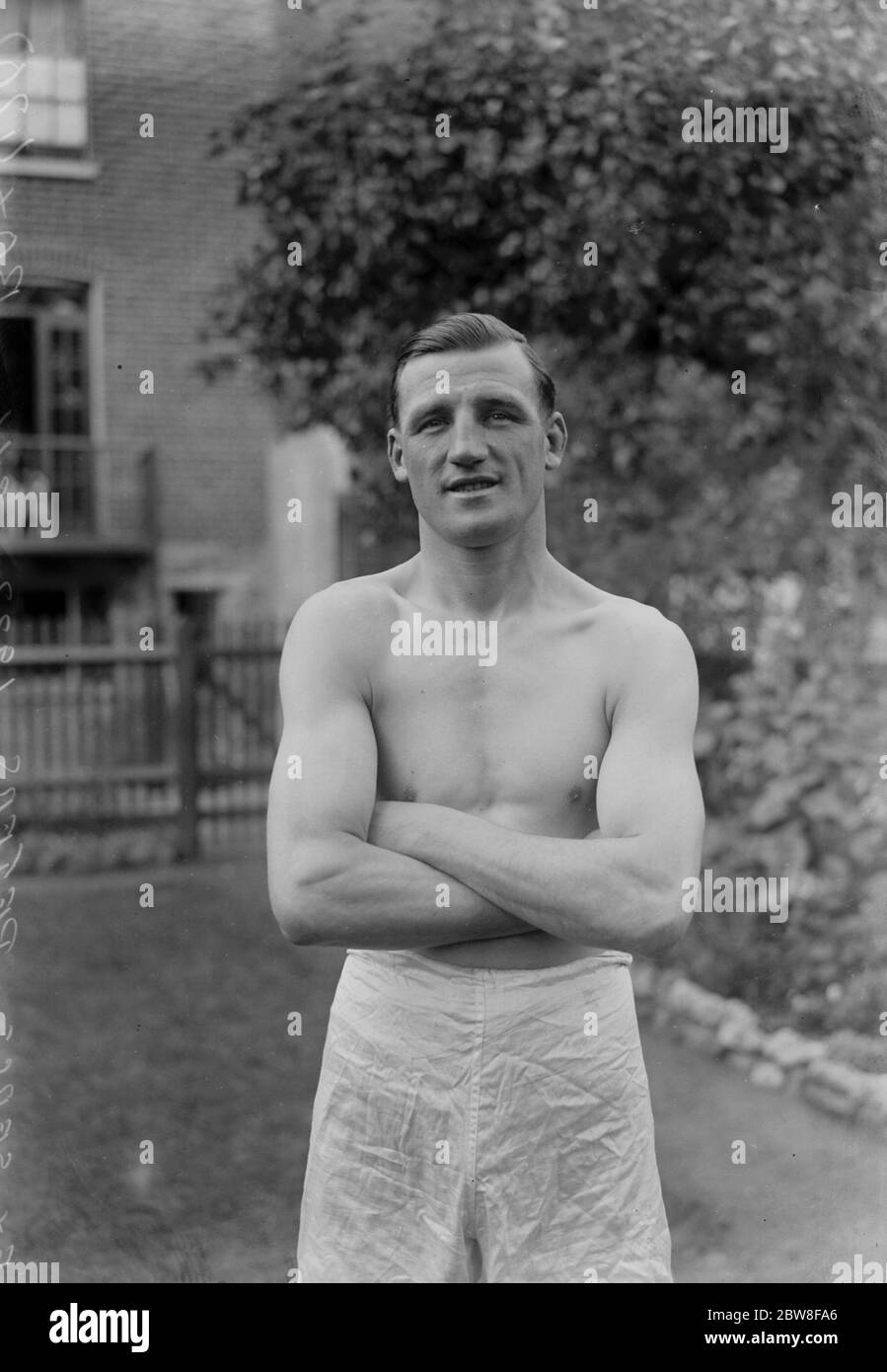 Ex sergeant Peters , Welter weight boxer . July 1933 Stock Photo - Alamy
