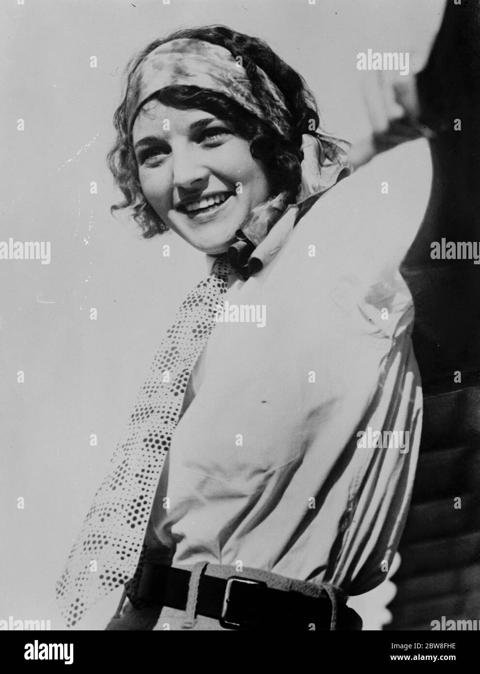 New York to Paris flight . Miss Ruth Elder , posed . 1927 Stock Photo ...